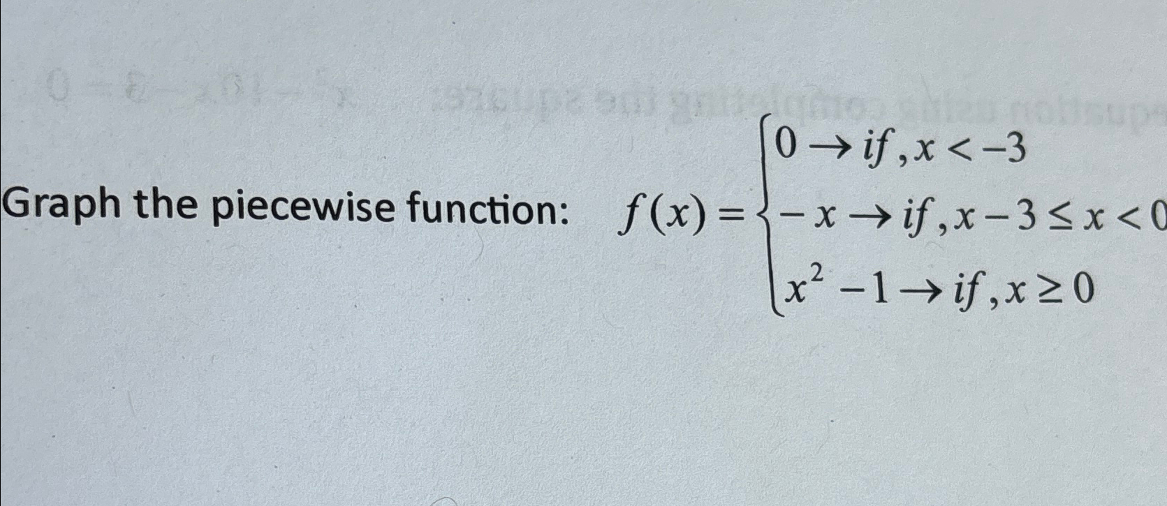 Graph the piecewise function: | Chegg.com