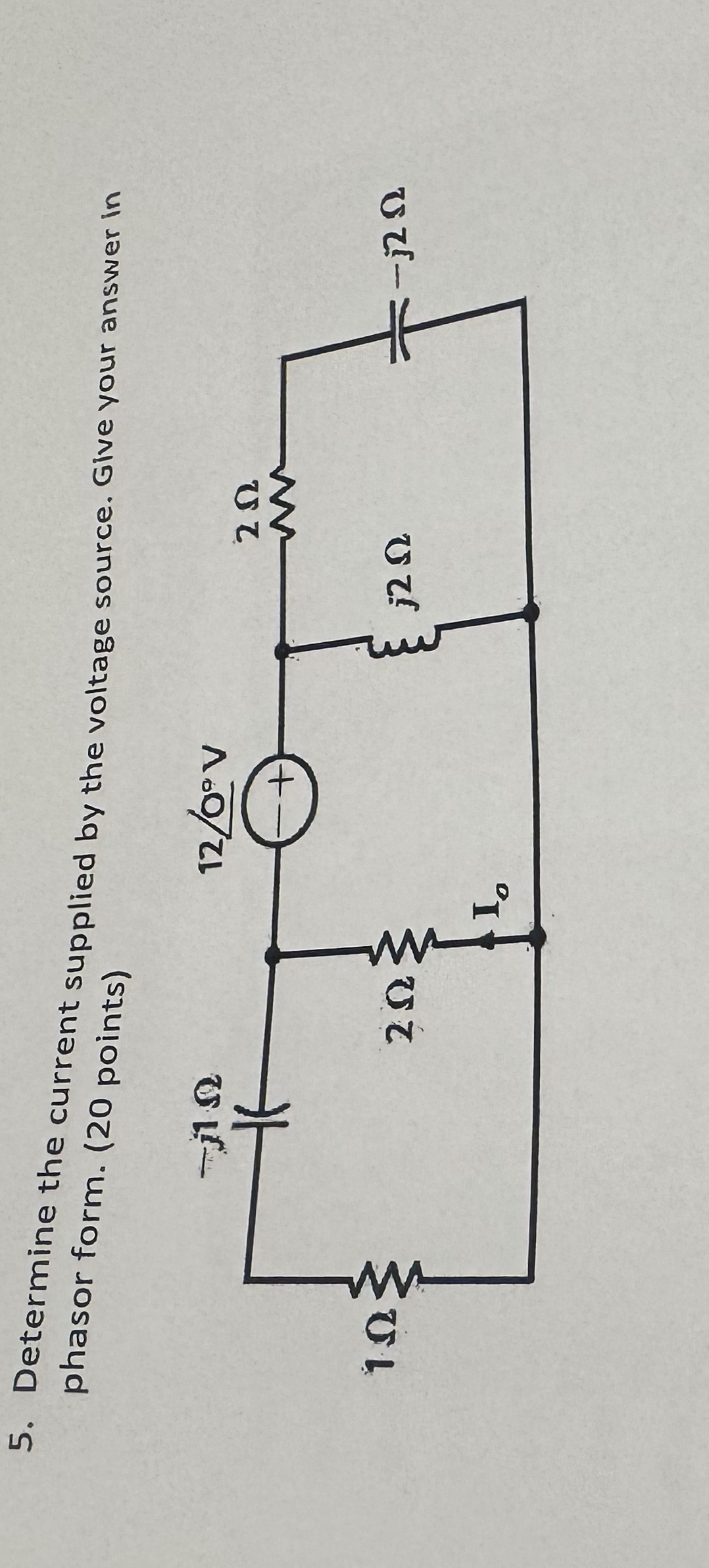 Solved Determine the current supplied by the voltage source. | Chegg.com