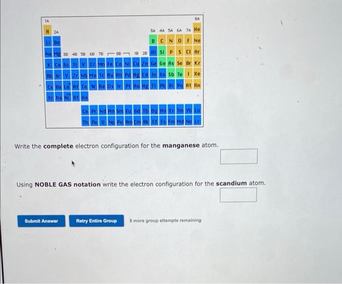 Solved Write the complete electron configuration for the | Chegg.com
