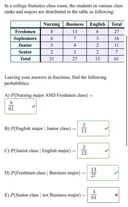 Solved In a college Statistics class room, the students in | Chegg.com Solved In a college Statistics class room, the students in | Chegg.com