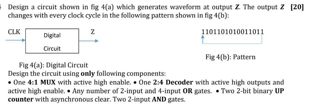 Solved Design a circuit shown in fig 4(a) which generates | Chegg.com