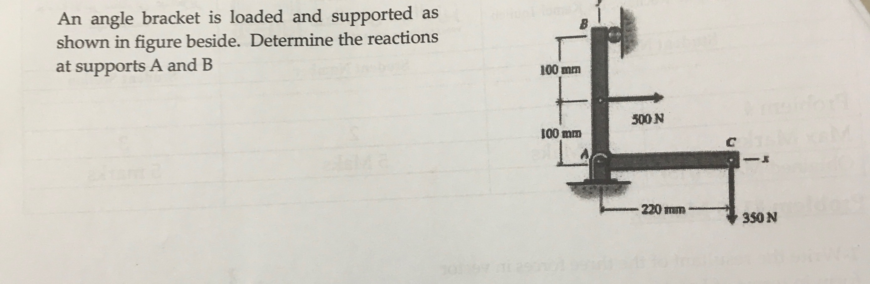 An angle bracket is loaded and supported as shown in | Chegg.com