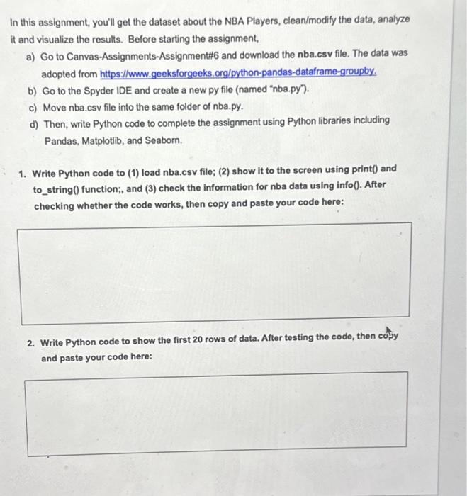 8. Write Python code to draw a scatter diagram | Chegg.com