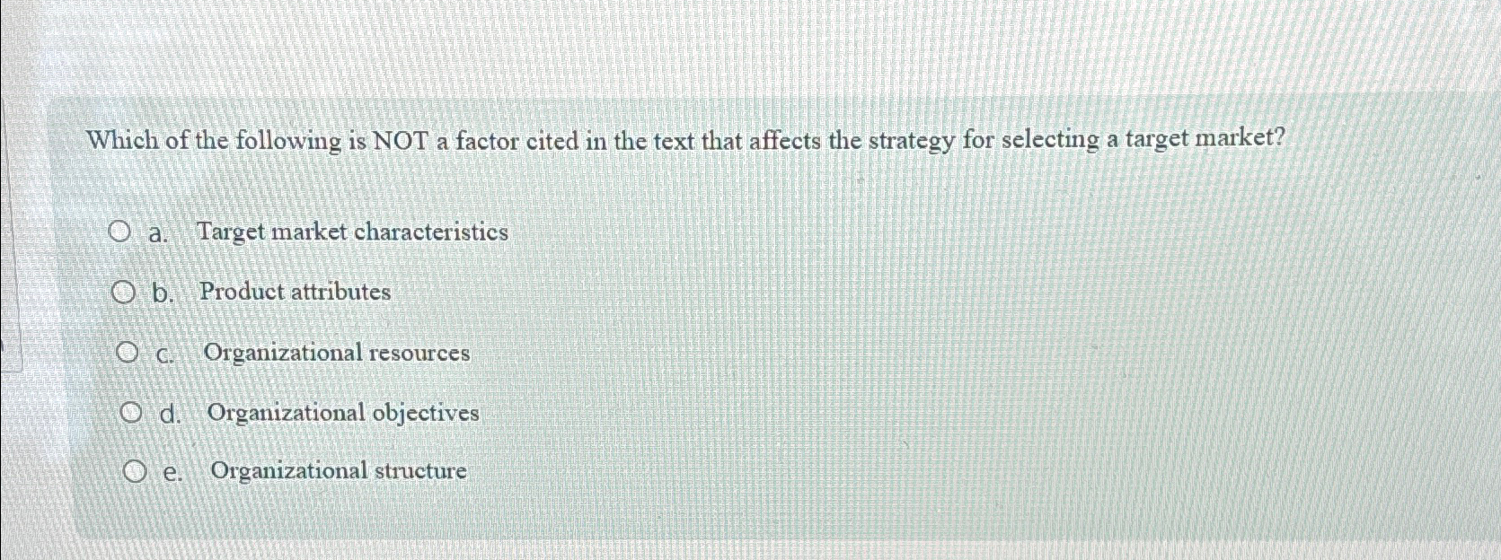 Solved Which of the following is NOT a factor cited in the | Chegg.com