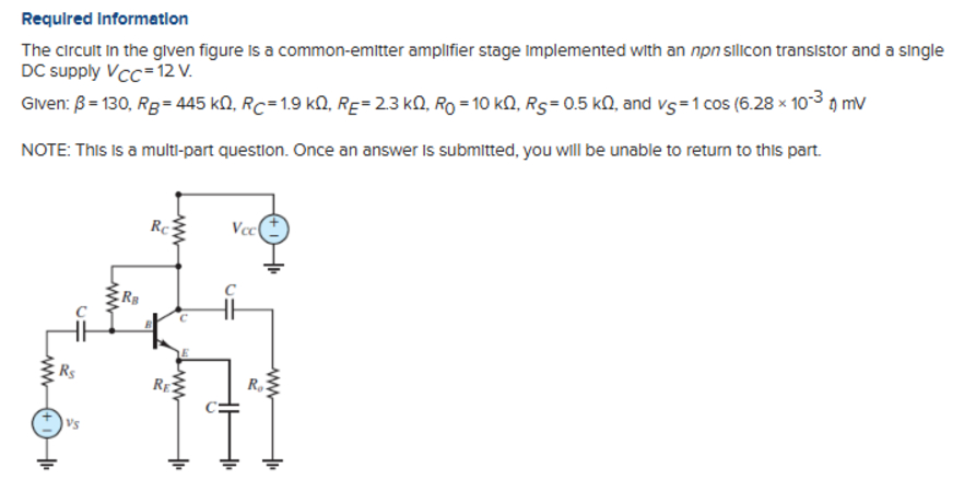 [Solved]: Required Information The circult in the given figu