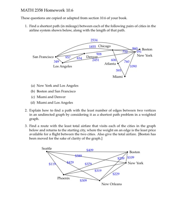 Solved MATH 2358 Homework 10.6 These questions are copied or | Chegg.com