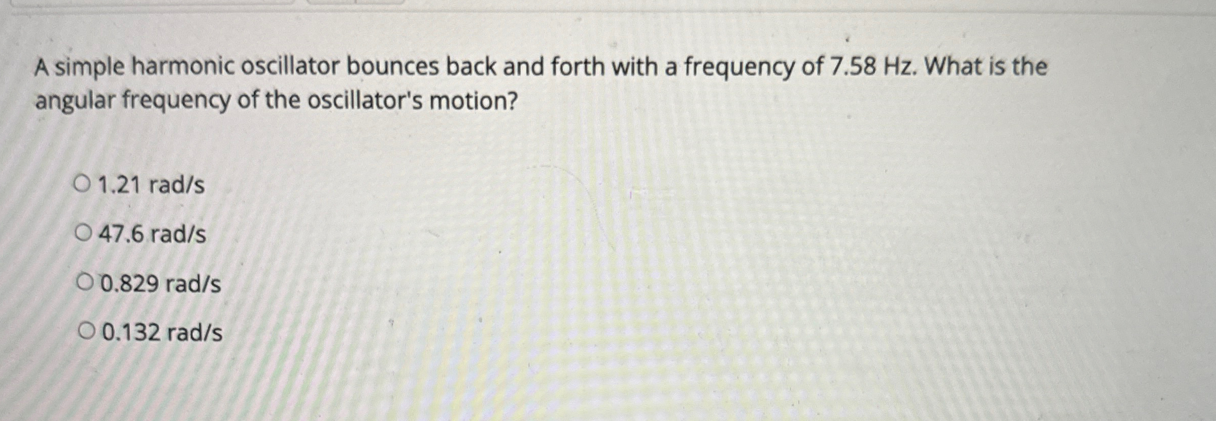 Solved A simple harmonic oscillator bounces back and forth | Chegg.com