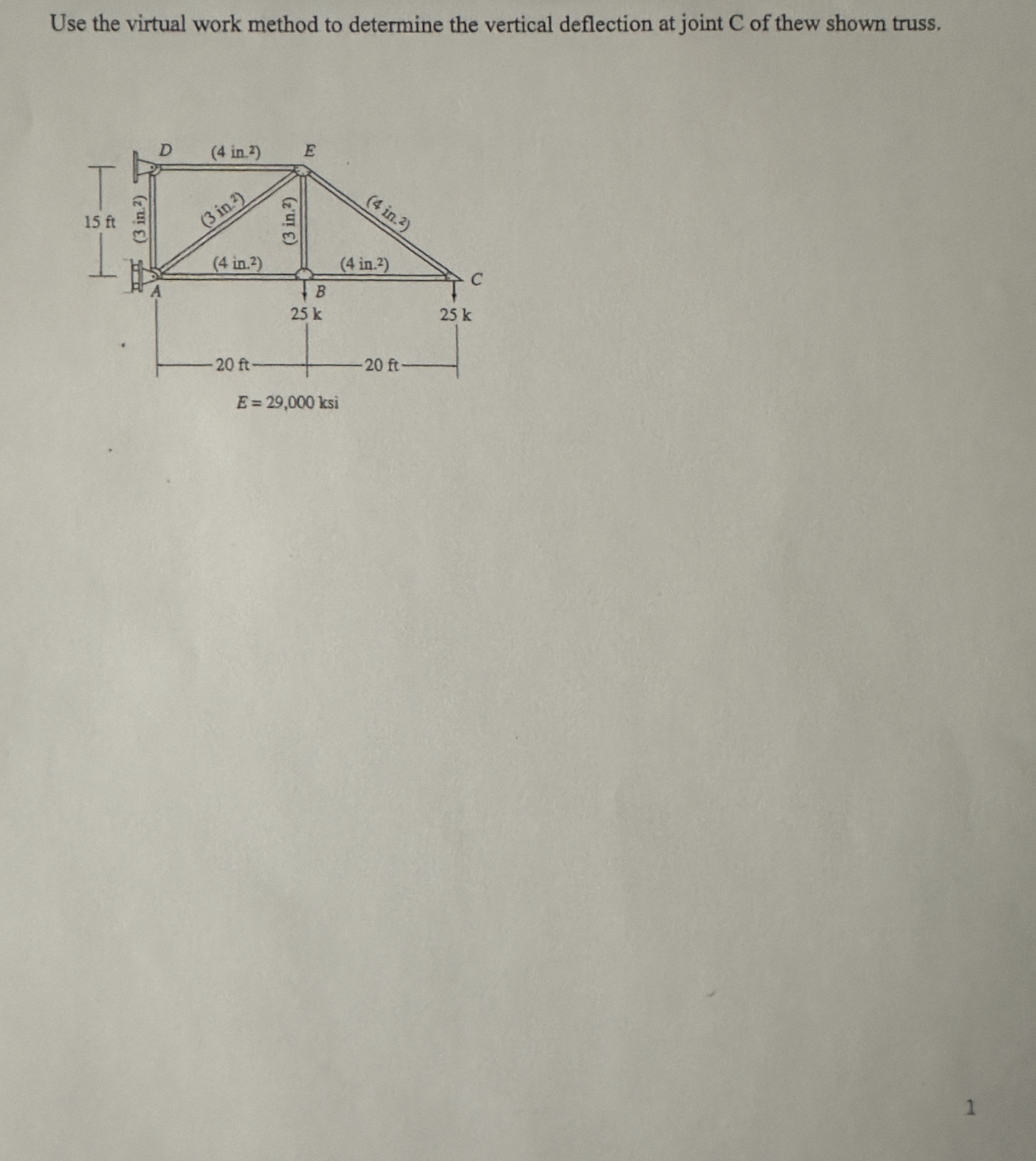 Solved Use the virtual work method to determine the vertical | Chegg.com