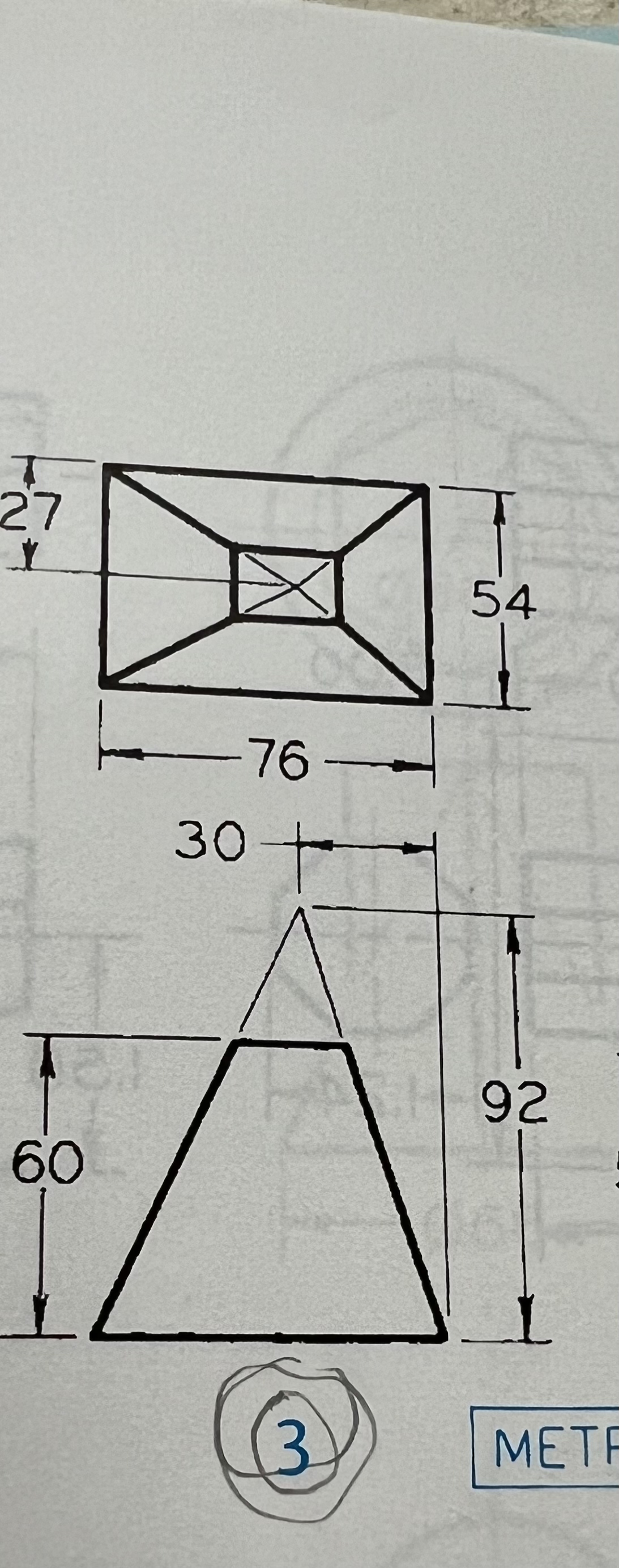 Solved Draw the given views and develop the lateral surface. | Chegg.com