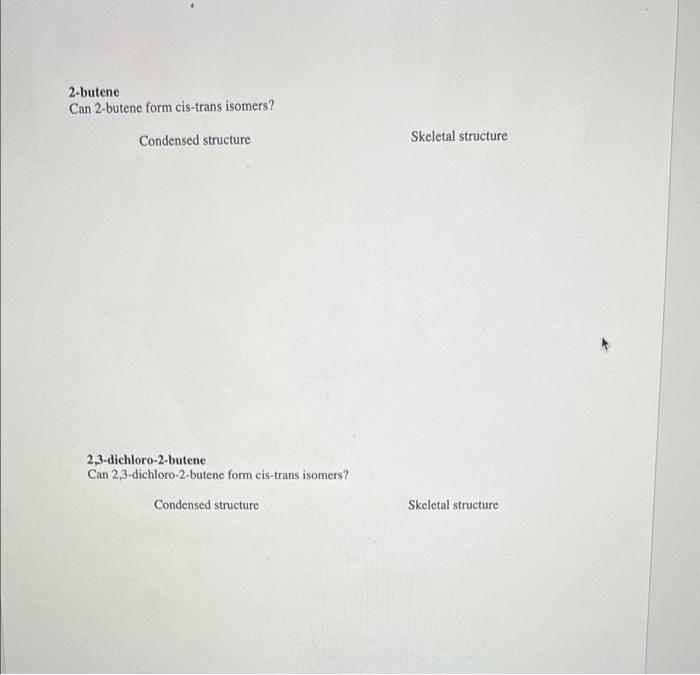 Solved CONSTITUTIONAL AND GEOMETRIC ISOMERS WORKSHEET Name | Chegg.com