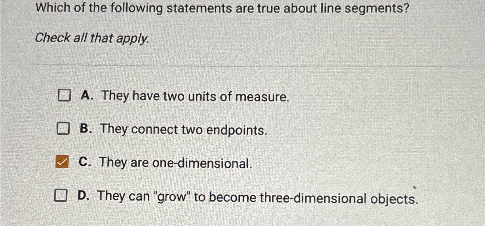 Solved Which of the following statements are true about line | Chegg.com