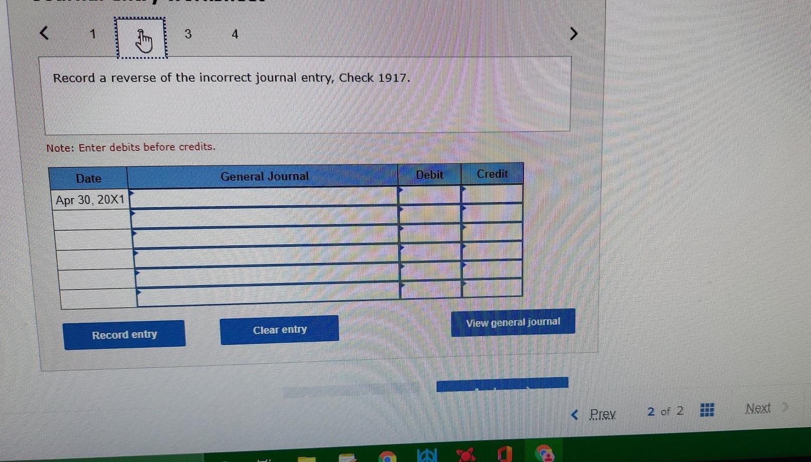 Solved Problem 4.3A (Algo) Recording correcting entries. LO | Chegg.com