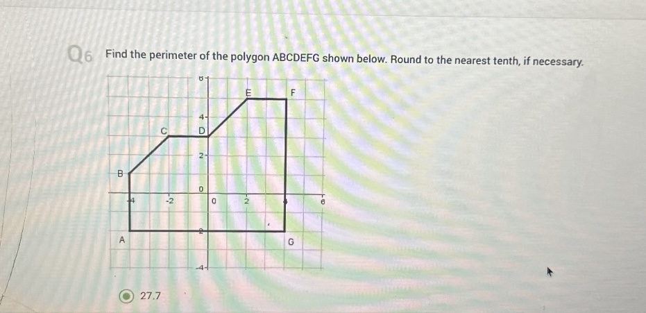 Solved Find the perimeter of the polygon ABCDEFG shown | Chegg.com