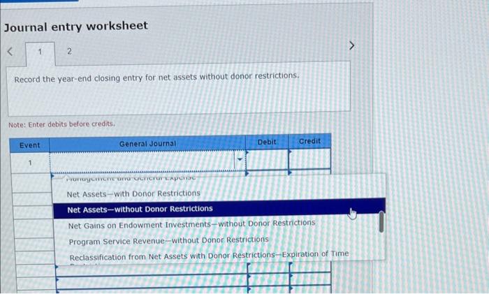 Solved Journal entry worksheet Record the year-end | Chegg.com