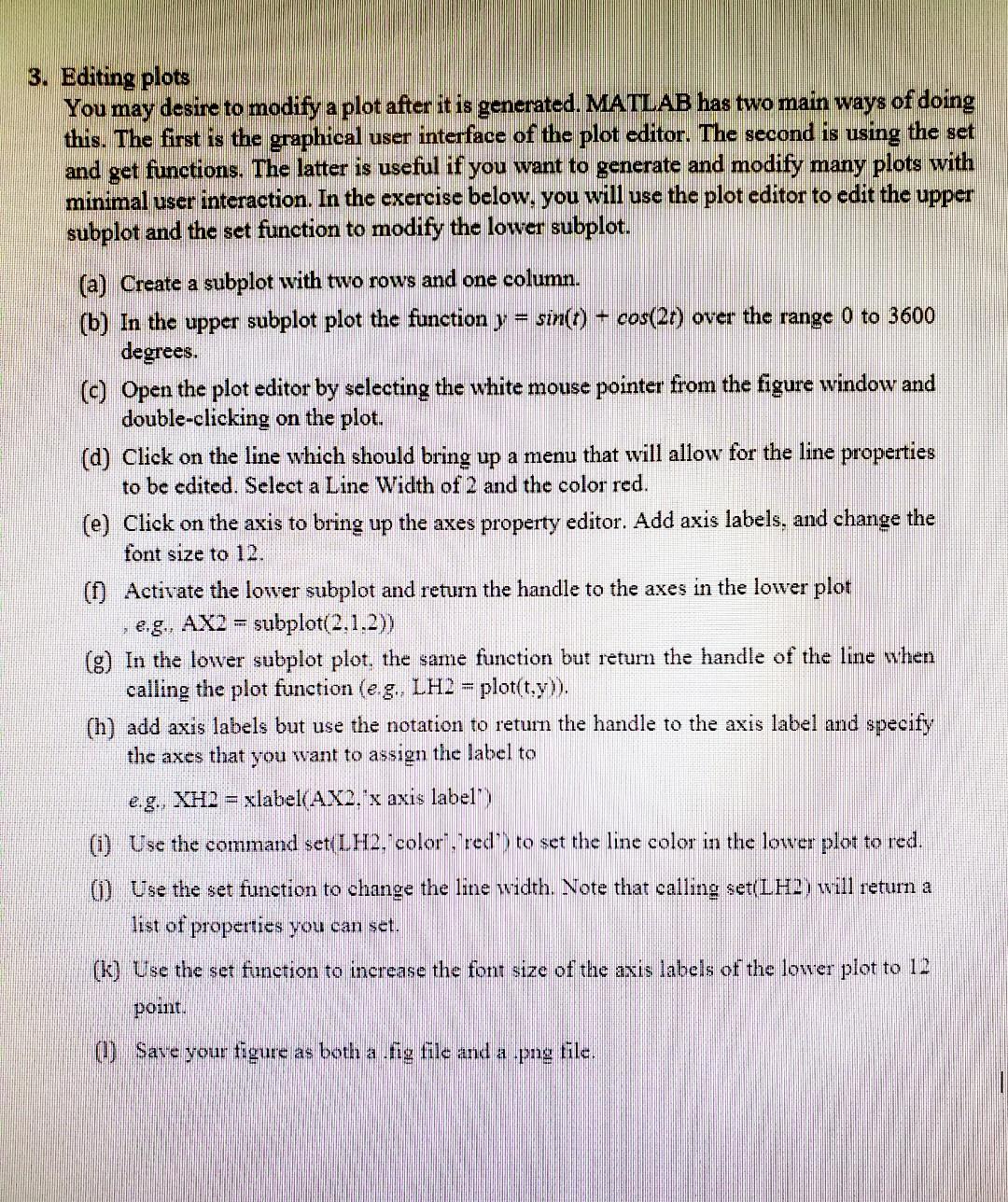 Solved 3. Editing plots You may desire to modify a plot | Chegg.com