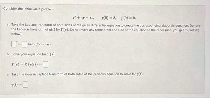 Solved Consider the initial value problem | Chegg.com