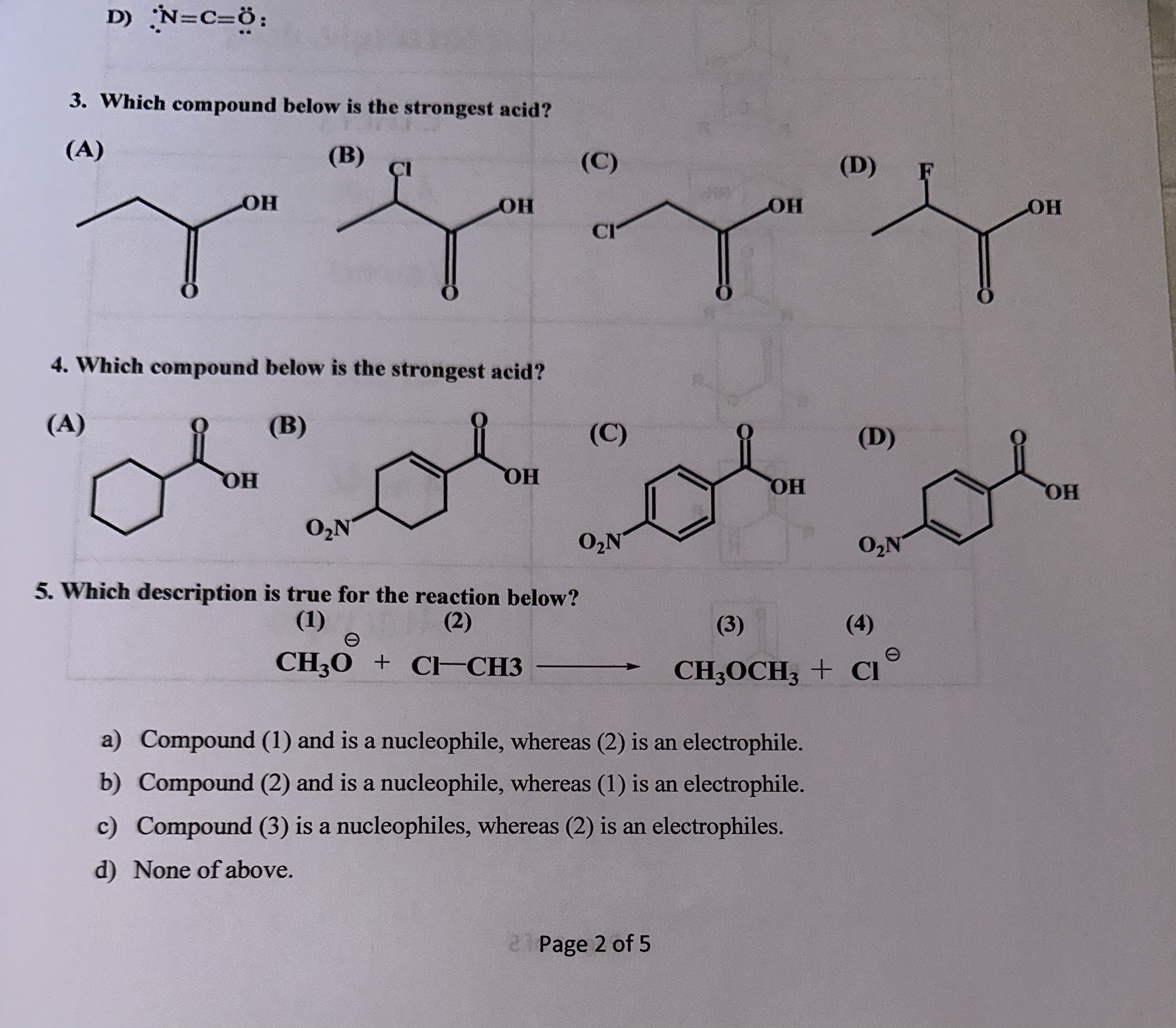 Solved 3a. ﻿Which compound below is ﻿the strongest acid?3b. | Chegg.com