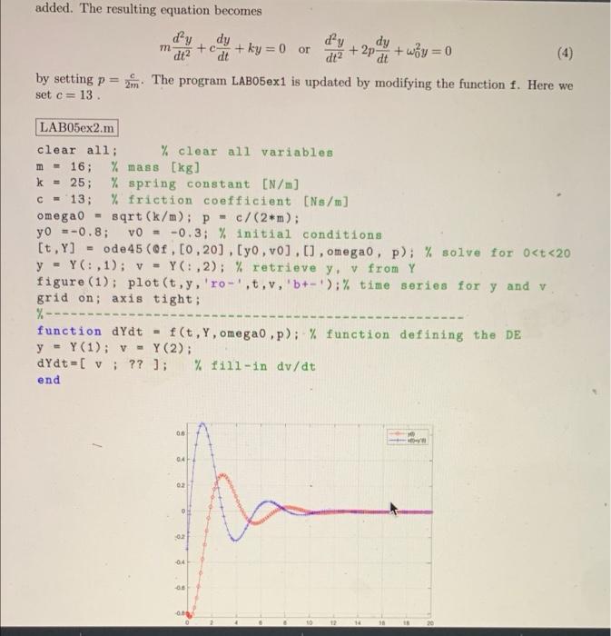 Solved 2. The energy of the mass-spring system is given by | Chegg.com