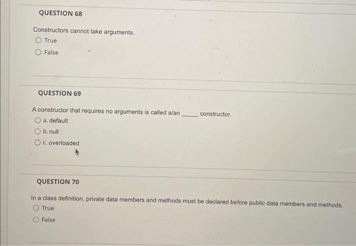 Solved Constructors Cannot Take Arguments True False 2582