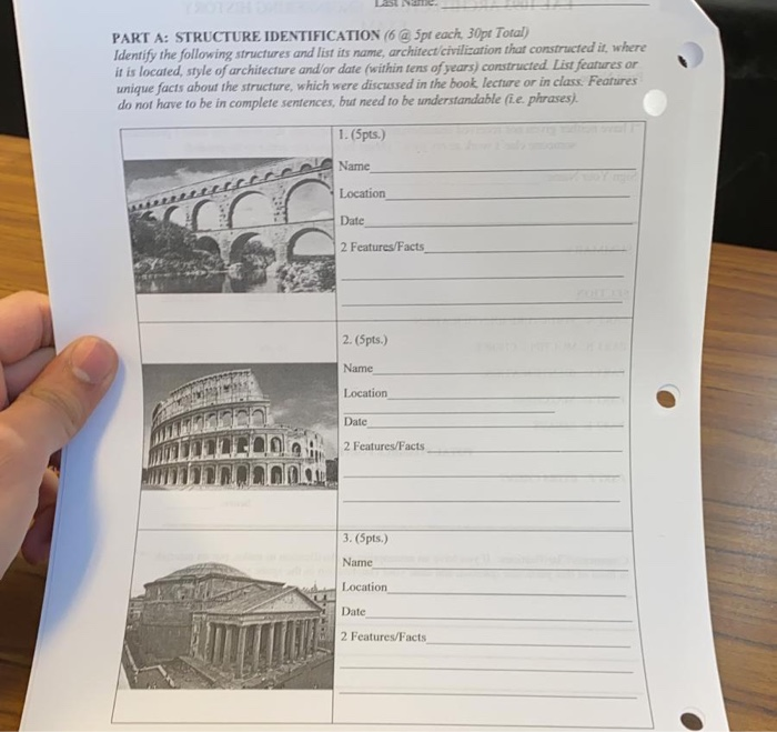 Solved PART A: STRUCTURE IDENTIFICATION (6 @ 5preach, 30pt | Chegg.com