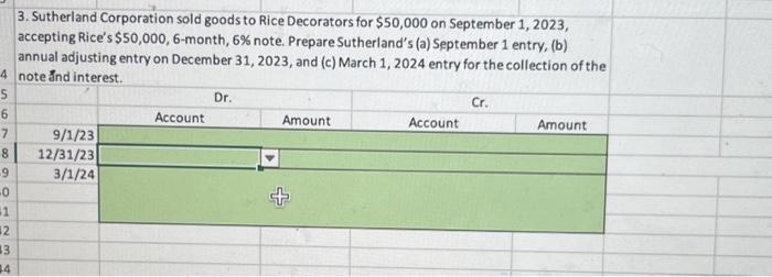 Solved 3. Sutherland Corporation sold goods to Rice | Chegg.com