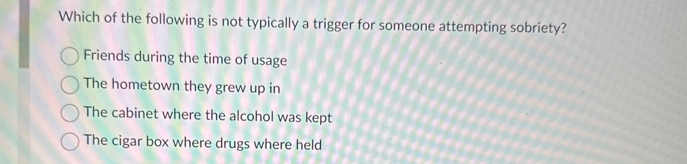 Solved Which of the following is not typically a trigger for | Chegg.com