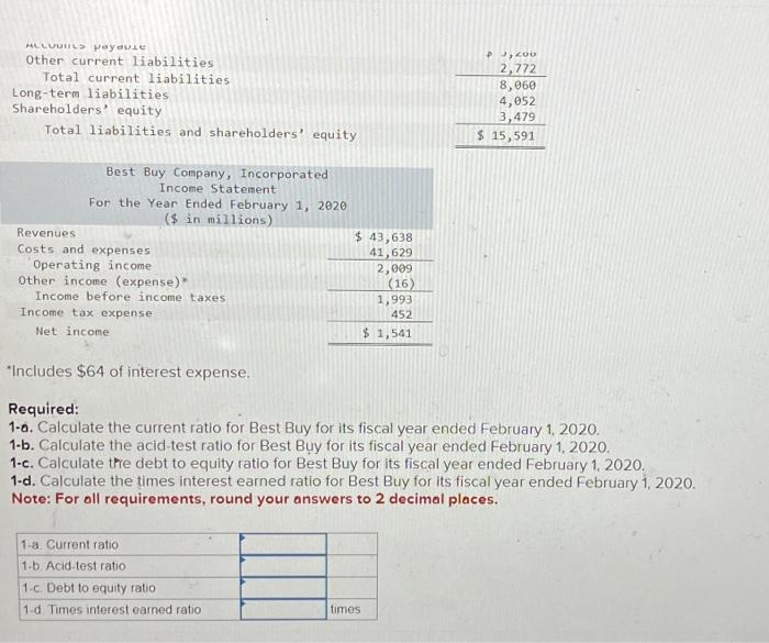 Solved Best Buy Company, Incorporated, is a leading retailer | Chegg.com