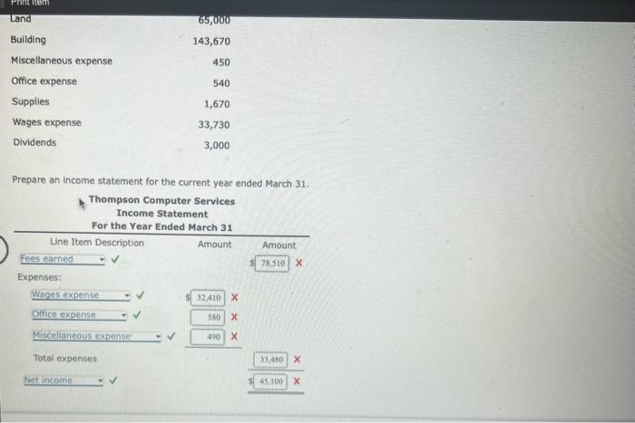 Solved The assets and liabilities of Thompson Computer | Chegg.com