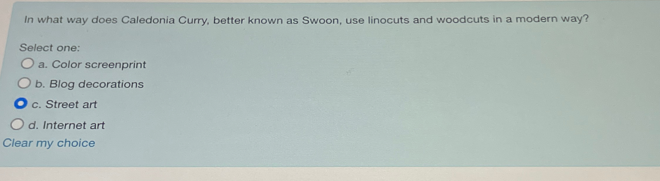 Solved In what way does Caledonia Curry, better known as | Chegg.com