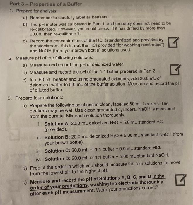 Solved A student prepared a 1:1 buffer, for which | Chegg.com