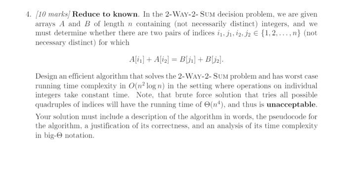 Solved 5. (8 marks) Divide and conquer/Binary Search An | Chegg.com