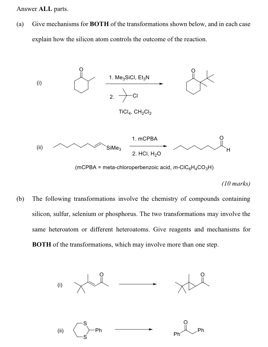 Solved Answer ALL parts.(a) ﻿Give mechanisms for BOTH of the | Chegg.com