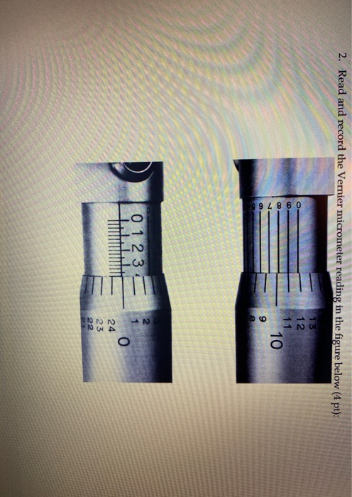 Solved Help, determine the vinear caliper illustrations | Chegg.com
