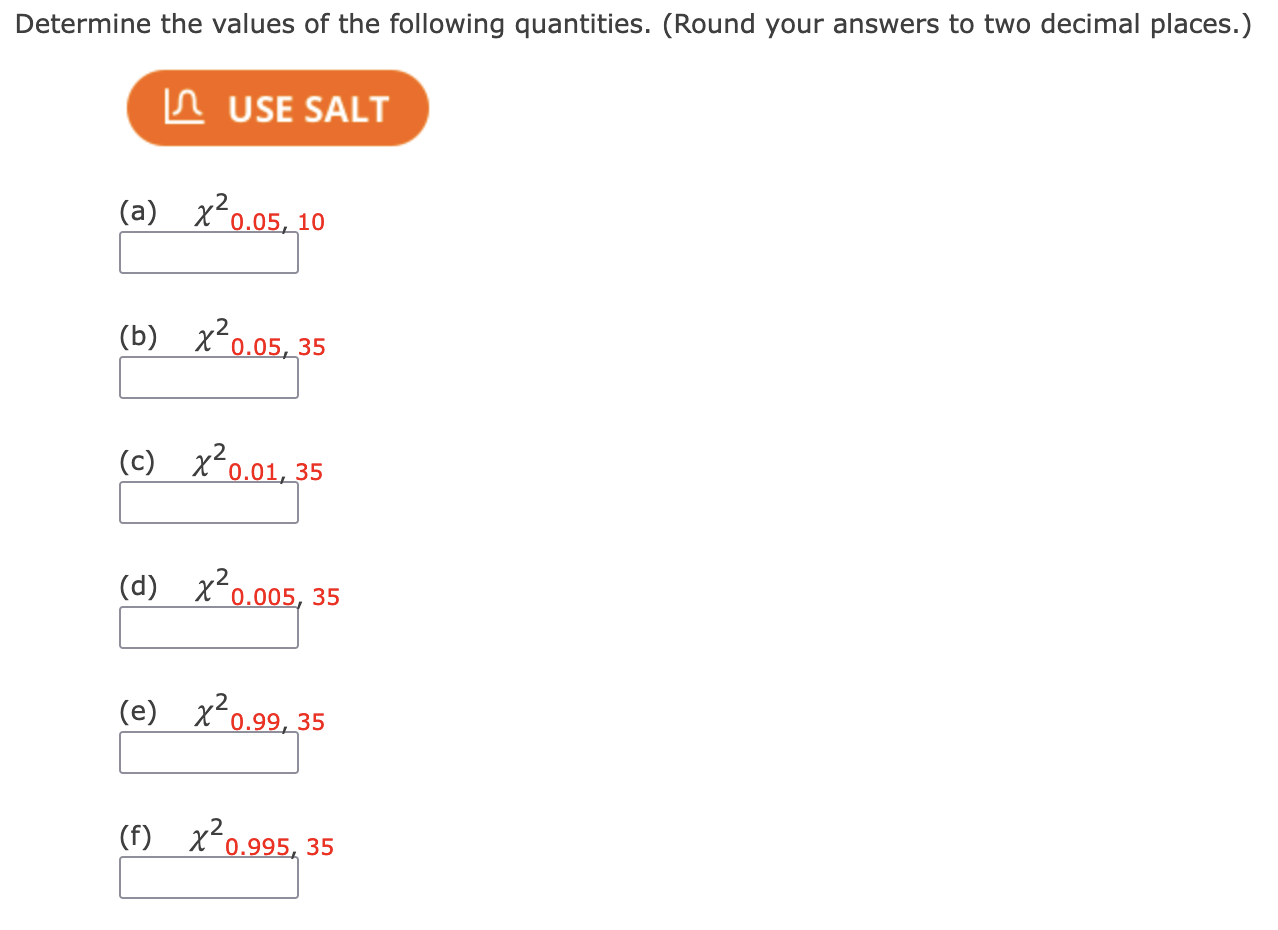 Solved Determine the values of the following quantities. | Chegg.com