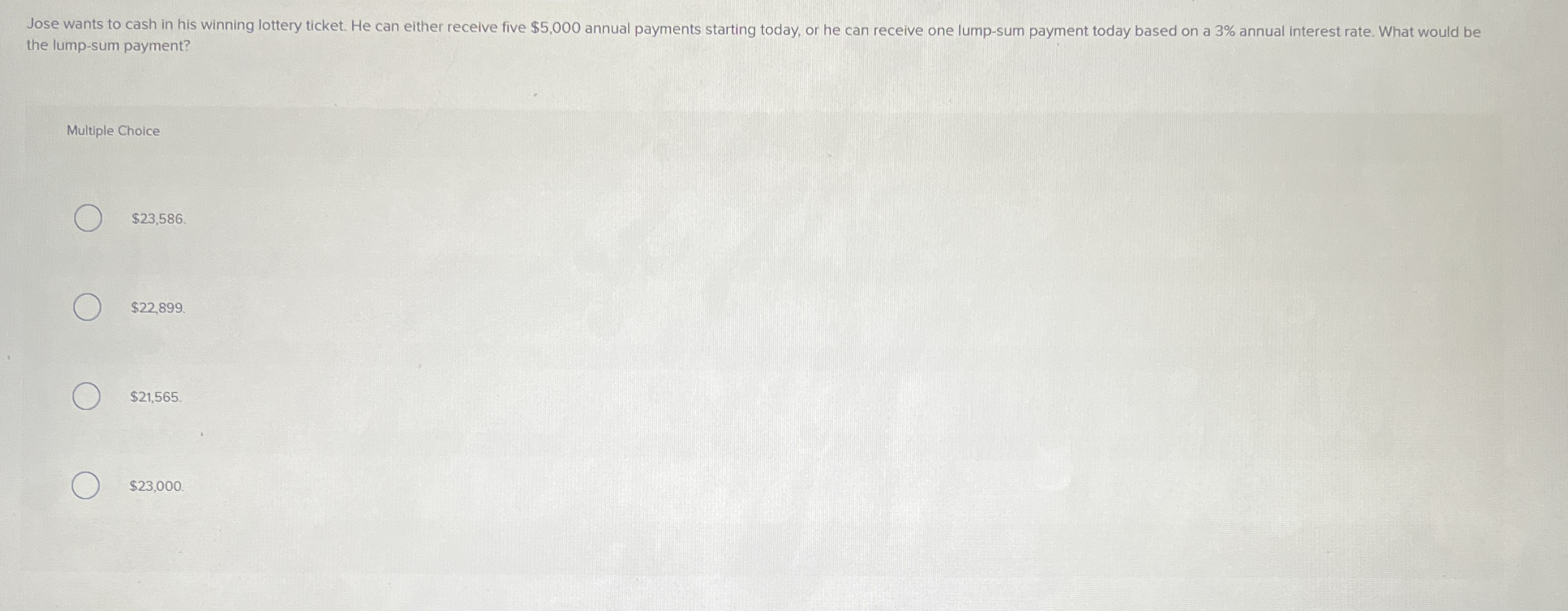 Solved the lump-sum payment?Multiple | Chegg.com