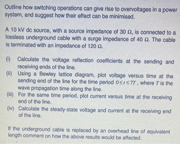 Solved Outline how switching operations can give rise to | Chegg.com