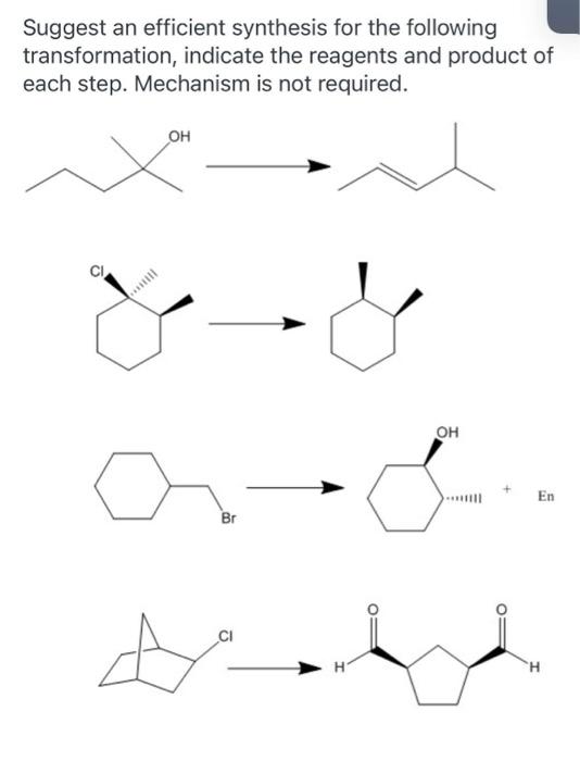 Solved Suggest an efficient synthesis for the following | Chegg.com
