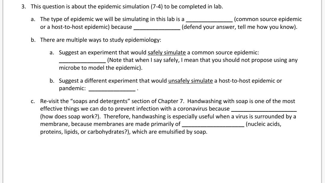 Solved 3. This question is about the epidemic simulation | Chegg.com