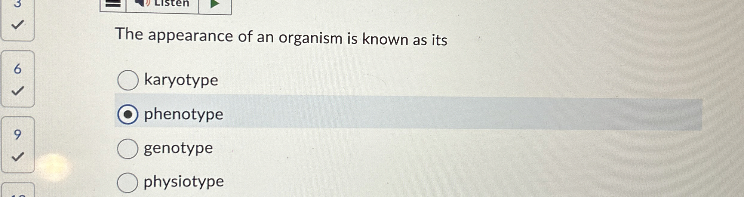 Solved The appearance of an organism is known as | Chegg.com