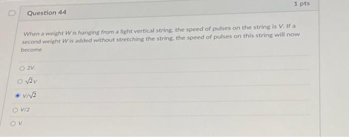 Solved When a weight W is hanging from a light vertical | Chegg.com