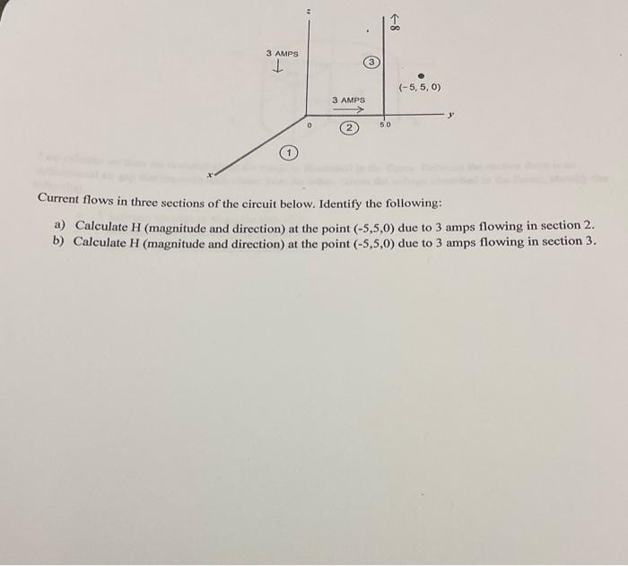 Solved Current flows in three sections of the circuit below. | Chegg.com