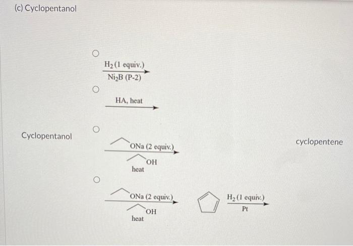 Solved Outline a synthesis of cyclopentene from each of the | Chegg.com