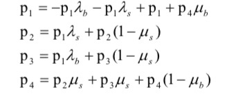 Solved p, = -p,, -p, 2, +p, + P4M P2 = p, 2, +p2 (1 – H.) P3 | Chegg.com