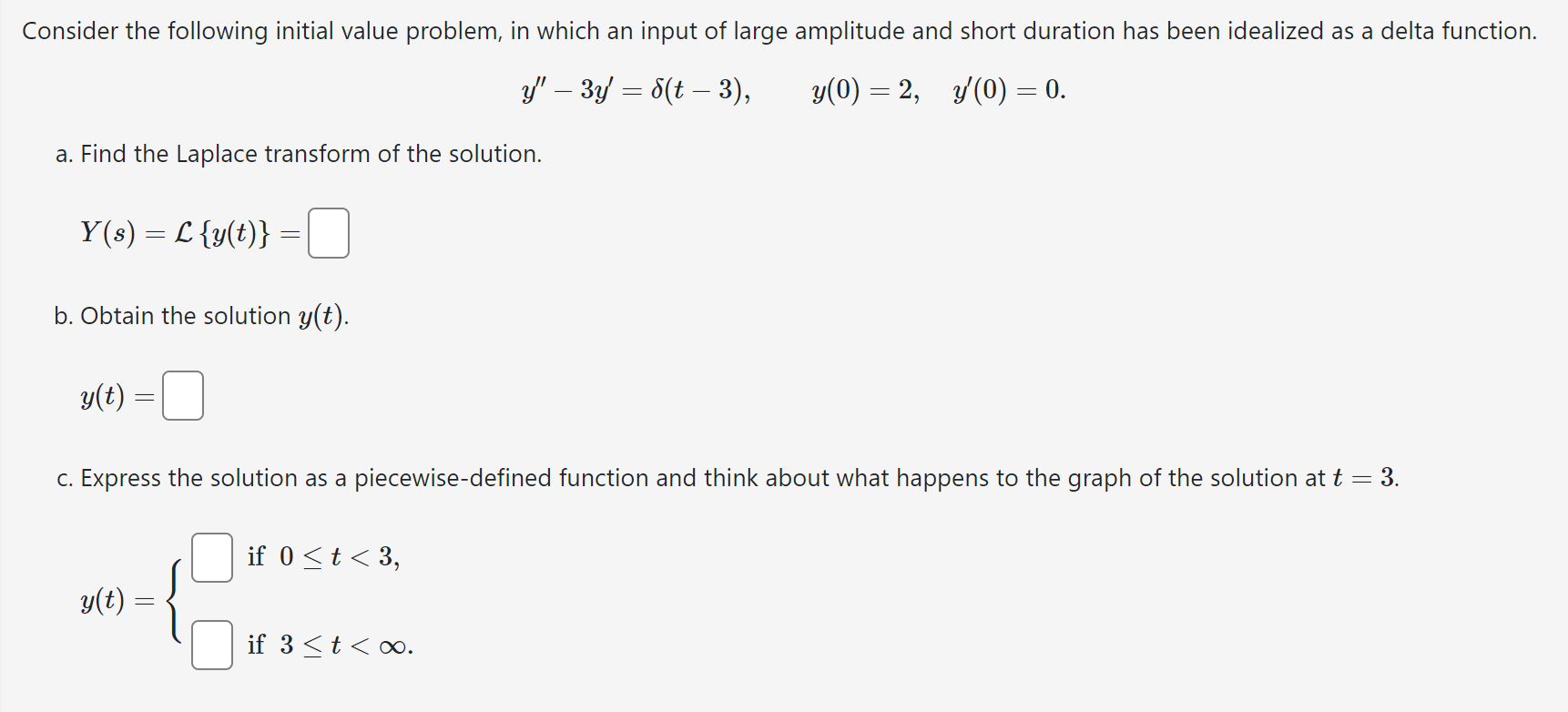Solved Consider the following initial value problem, in | Chegg.com