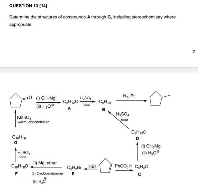 Solved QUESTION 13 (14) Determine the structures of | Chegg.com
