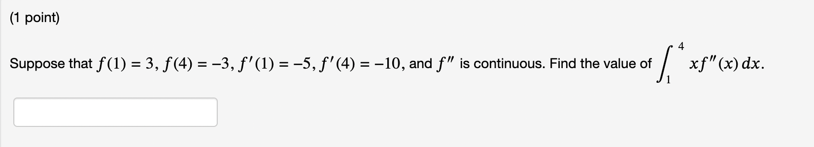 Solved (1 ﻿point)Suppose that | Chegg.com