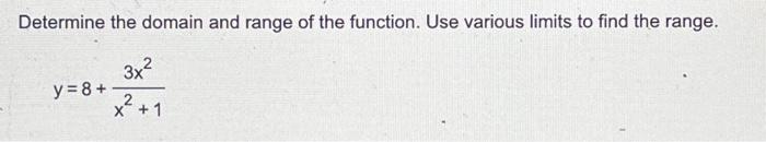 Solved Determine the domain and range of the function. Use | Chegg.com