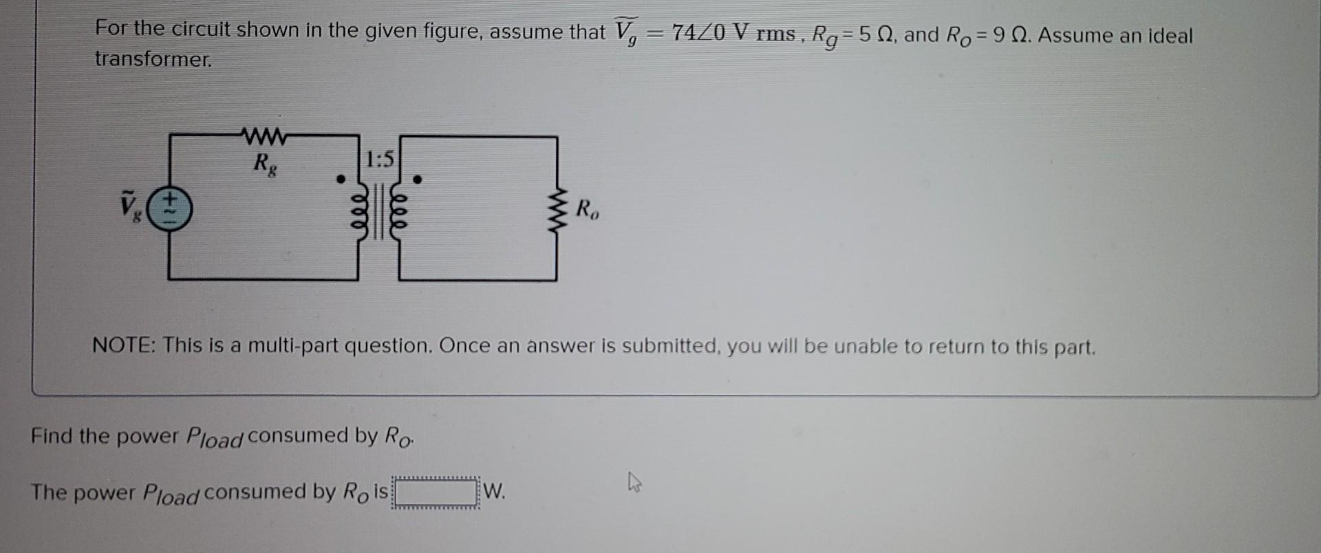 Solved For the circuit shown in the given figure, assume | Chegg.com