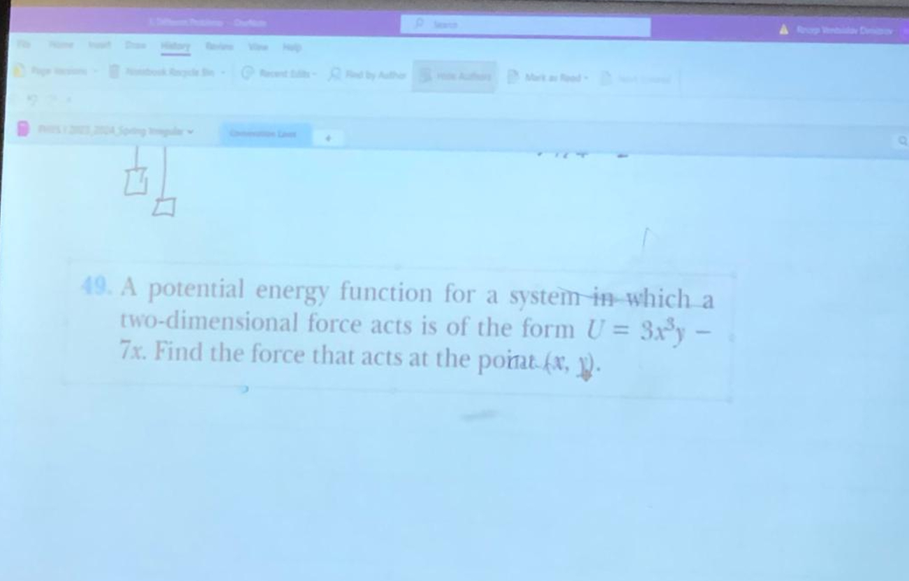 Solved A potential energy function for a system in which | Chegg.com
