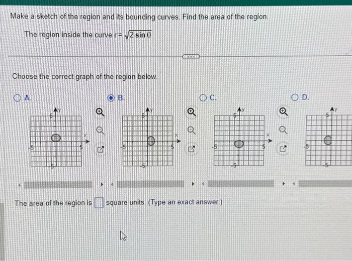 Solved Make a sketch of the region and its bounding curves. | Chegg.com